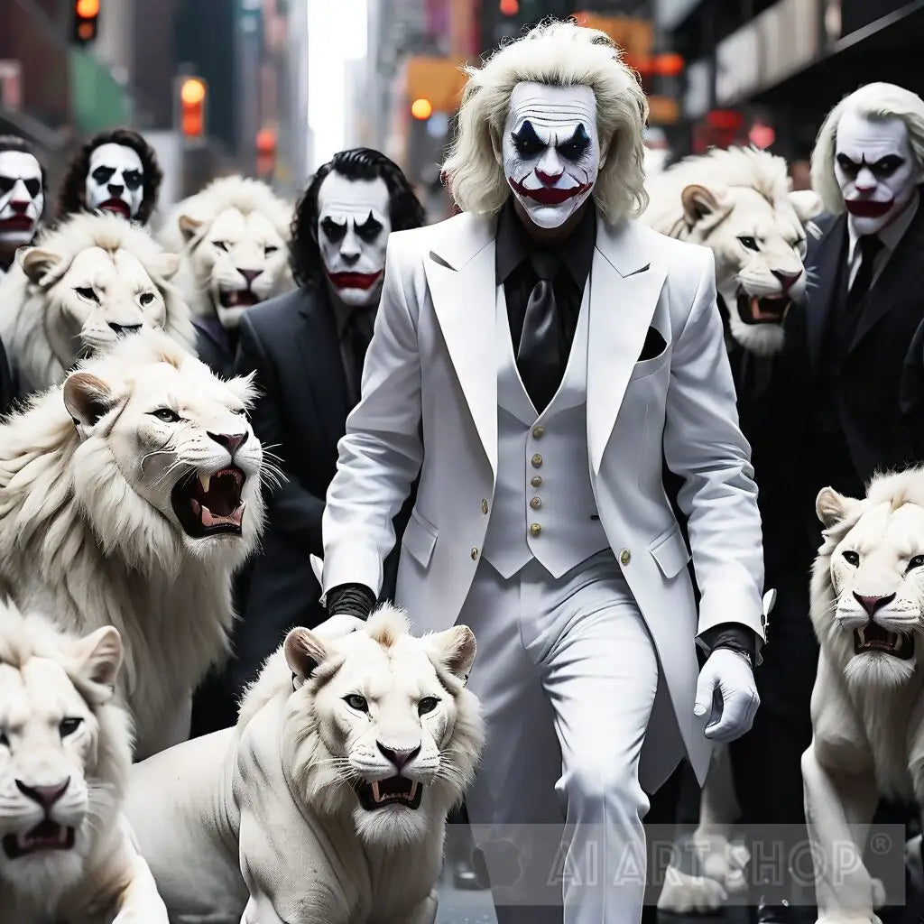 joker and lions
