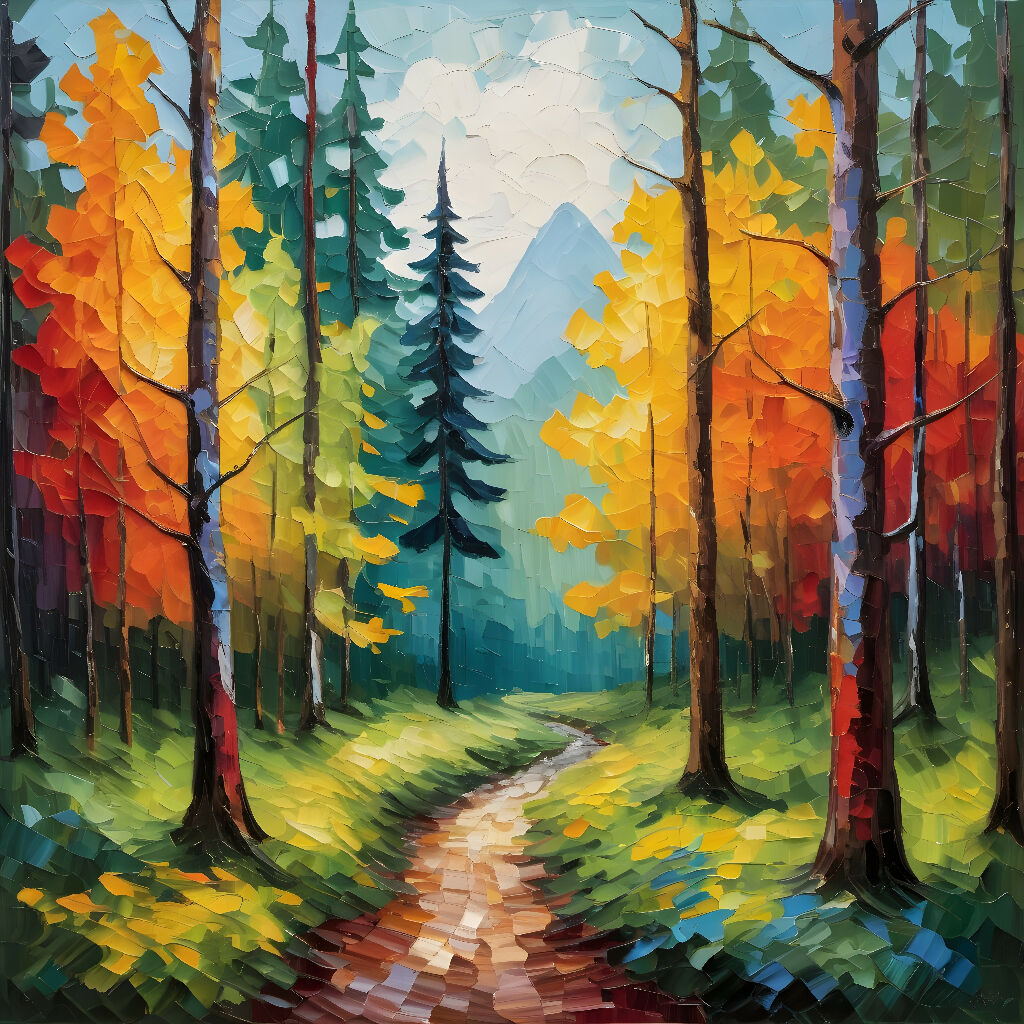 Enchanted Autumn Path | AI-Generated Art | artist.aiartshop.com