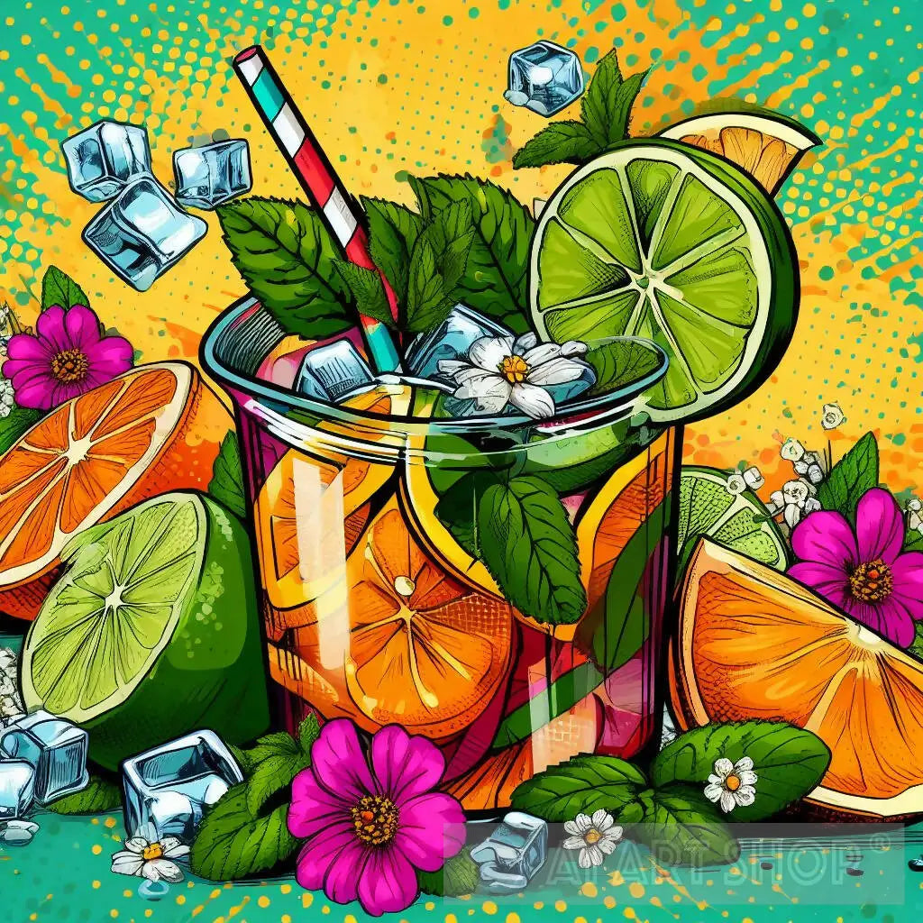 Jar pop art, Ice tea pop art