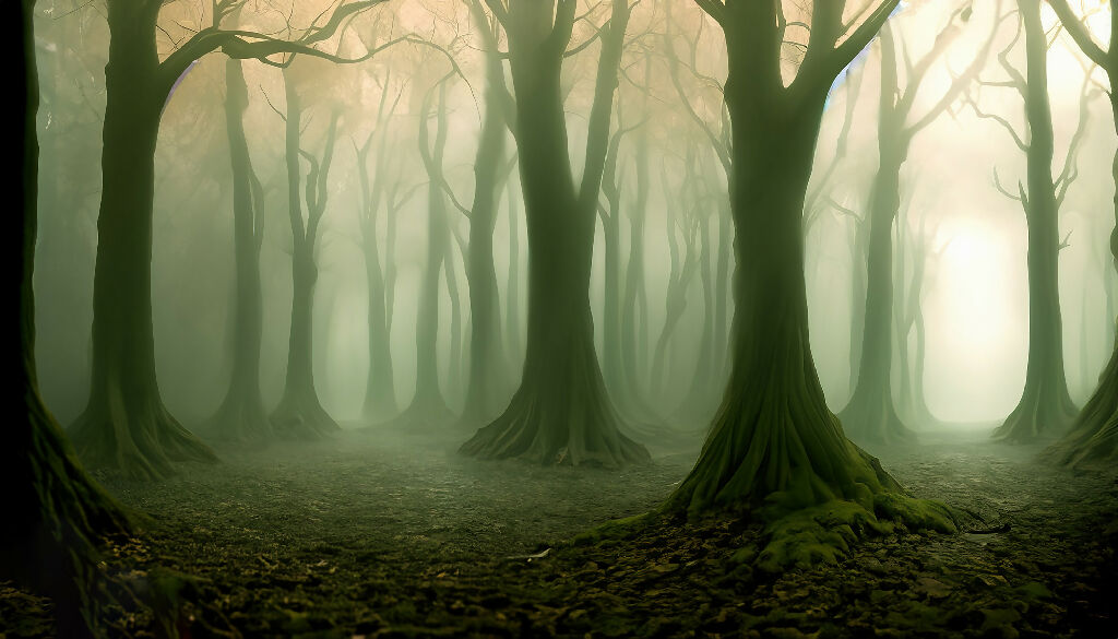 Misty forest