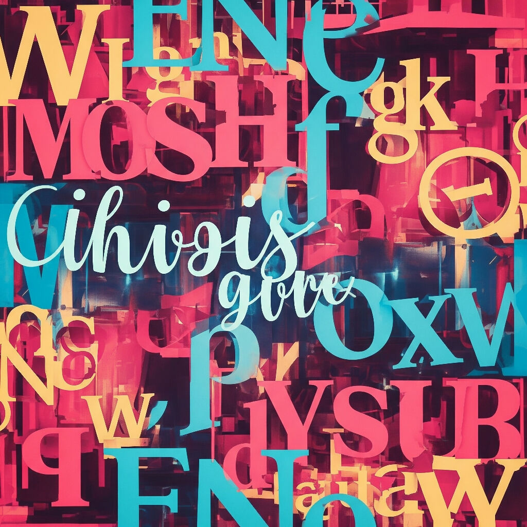 Colorful Typography Collage - Vibrant Letter Art