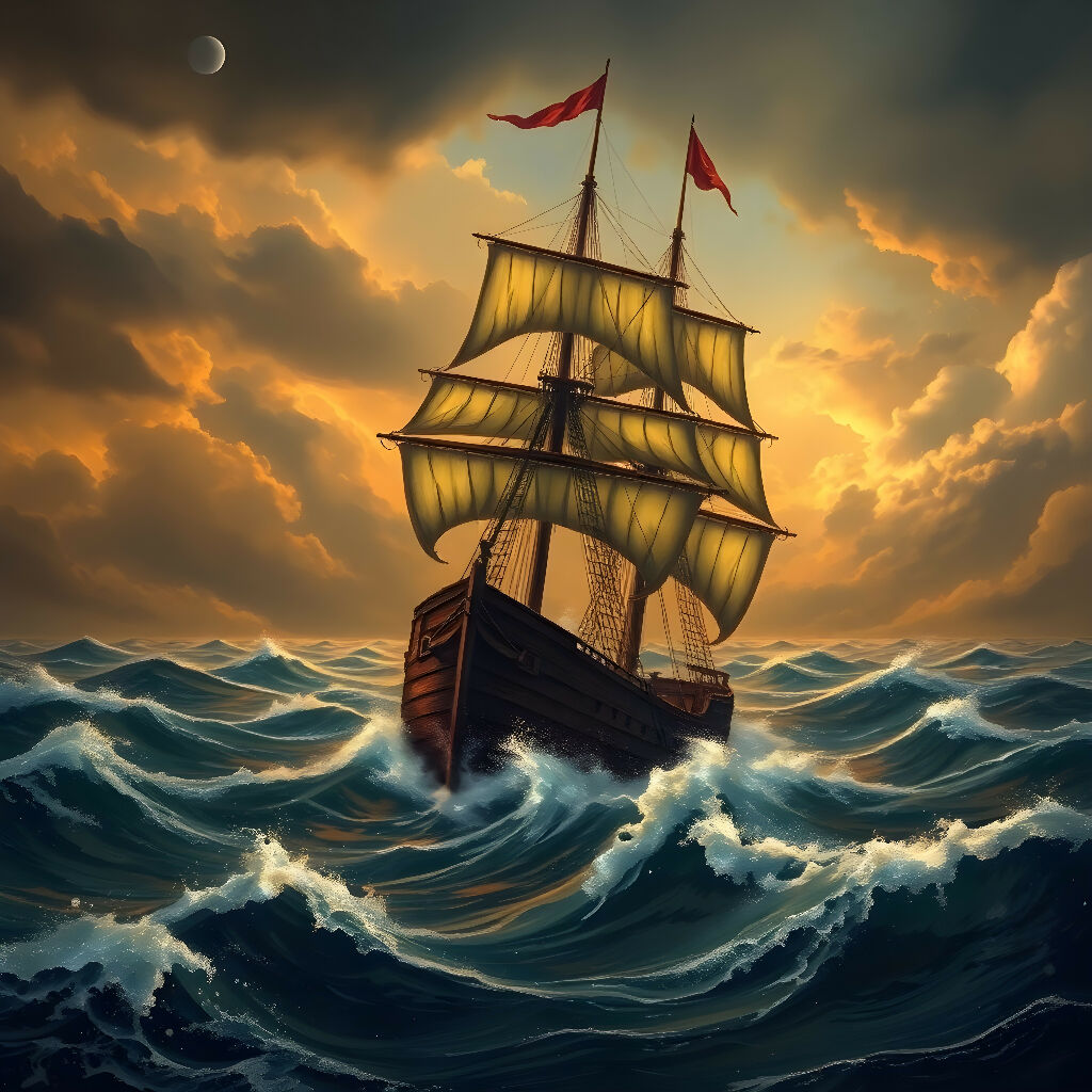 Sailing in the storm poster