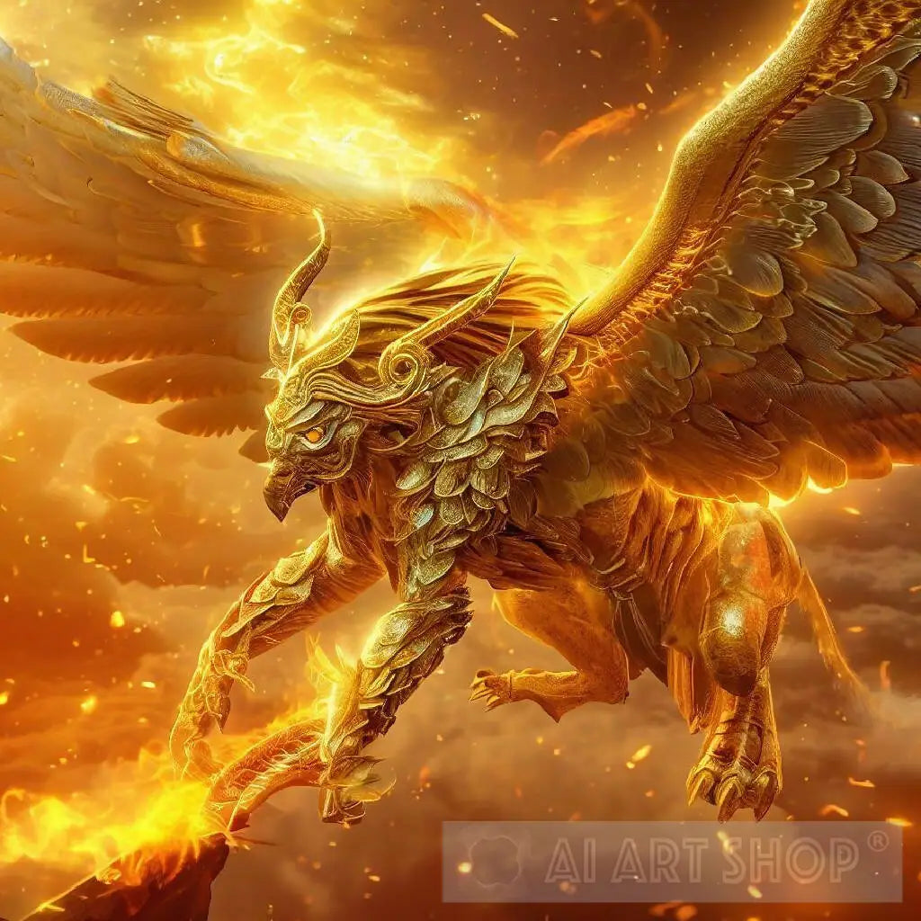 golden dragon like animal named Katias