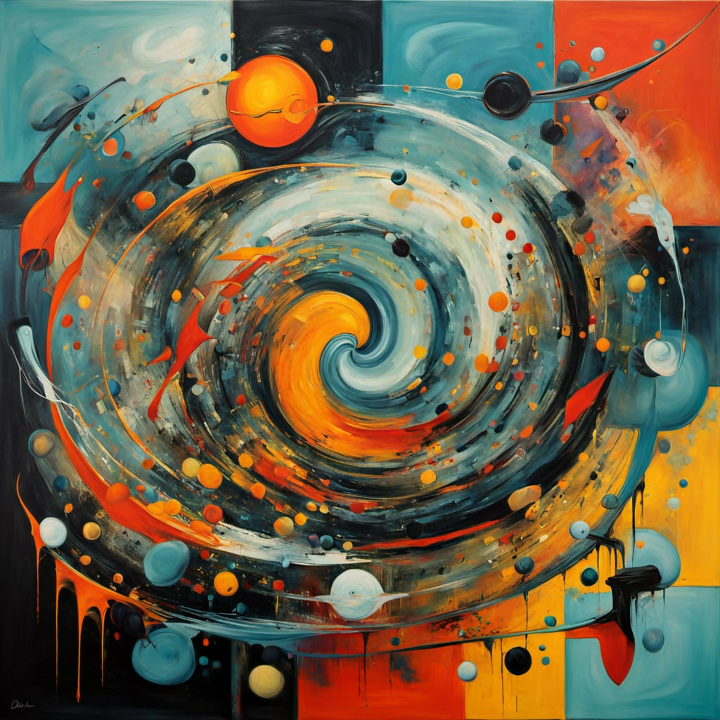 Celestial Whirlwind – Stunning Abstract Space-Themed AI Art