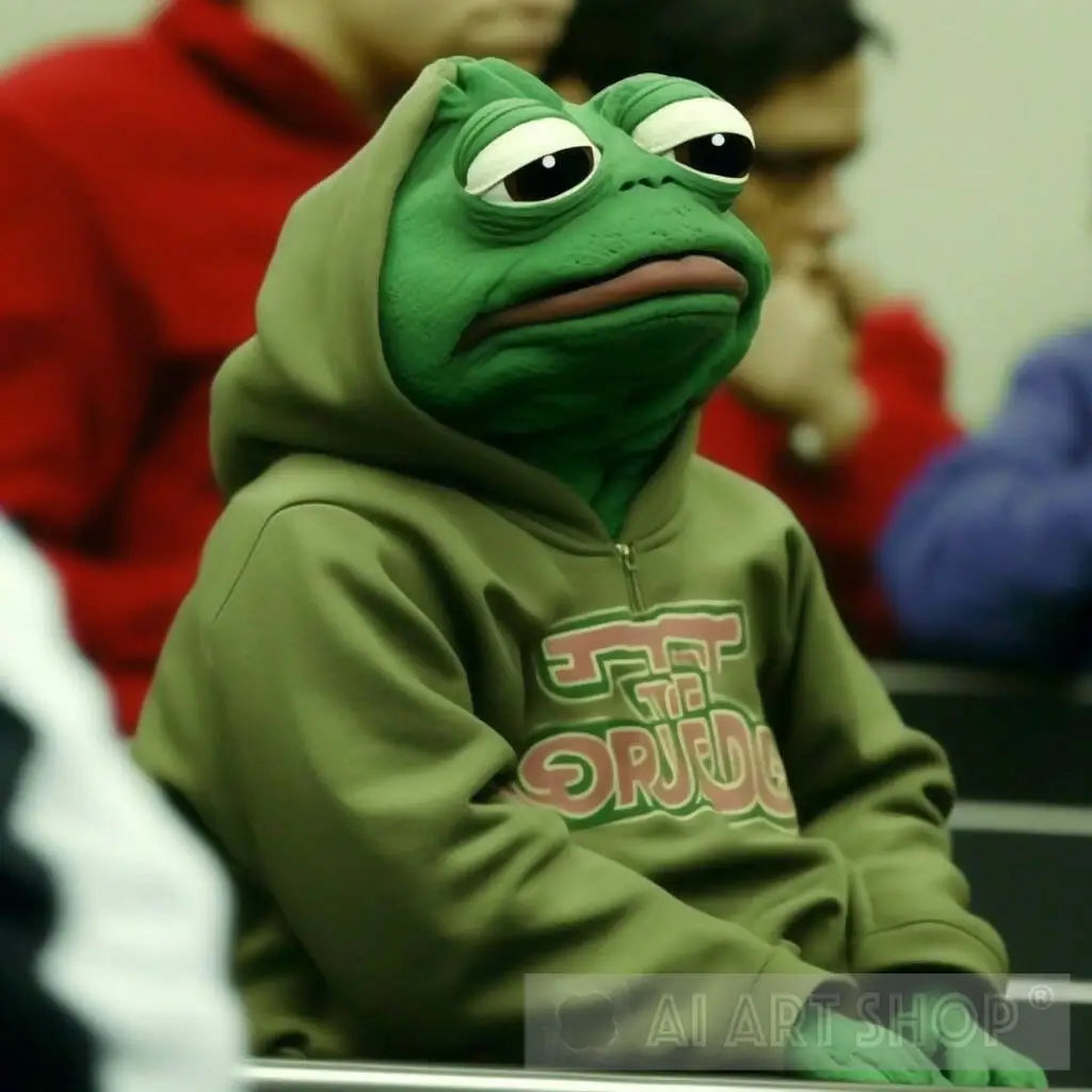 Ai art realistic frog kermit muppet