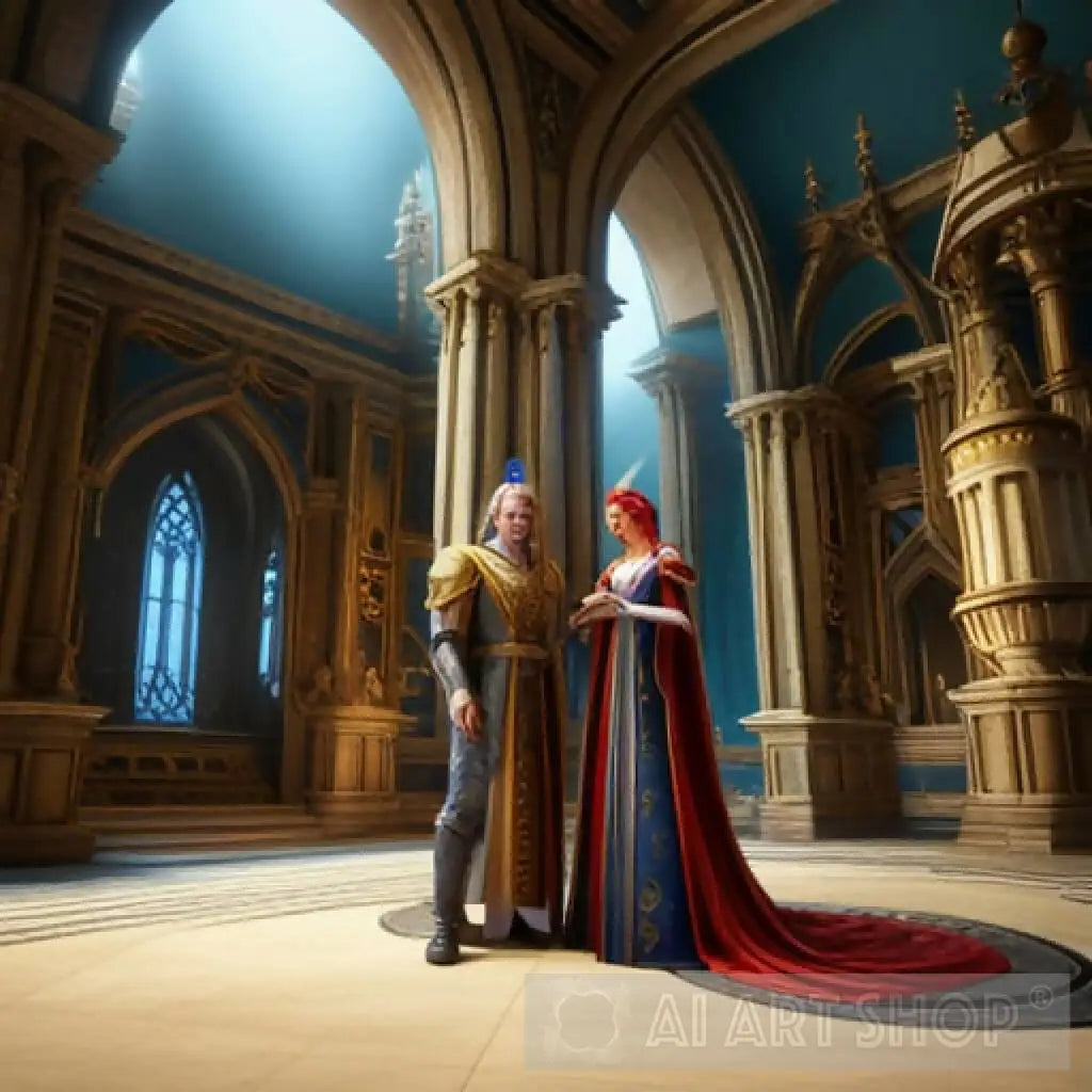 KING AND QUEEN INSIDE CASTLE