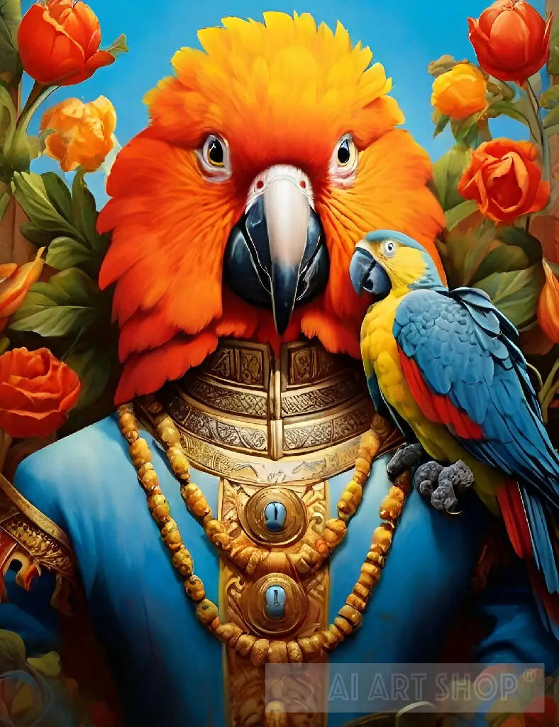 King ,parrots bird ,animal