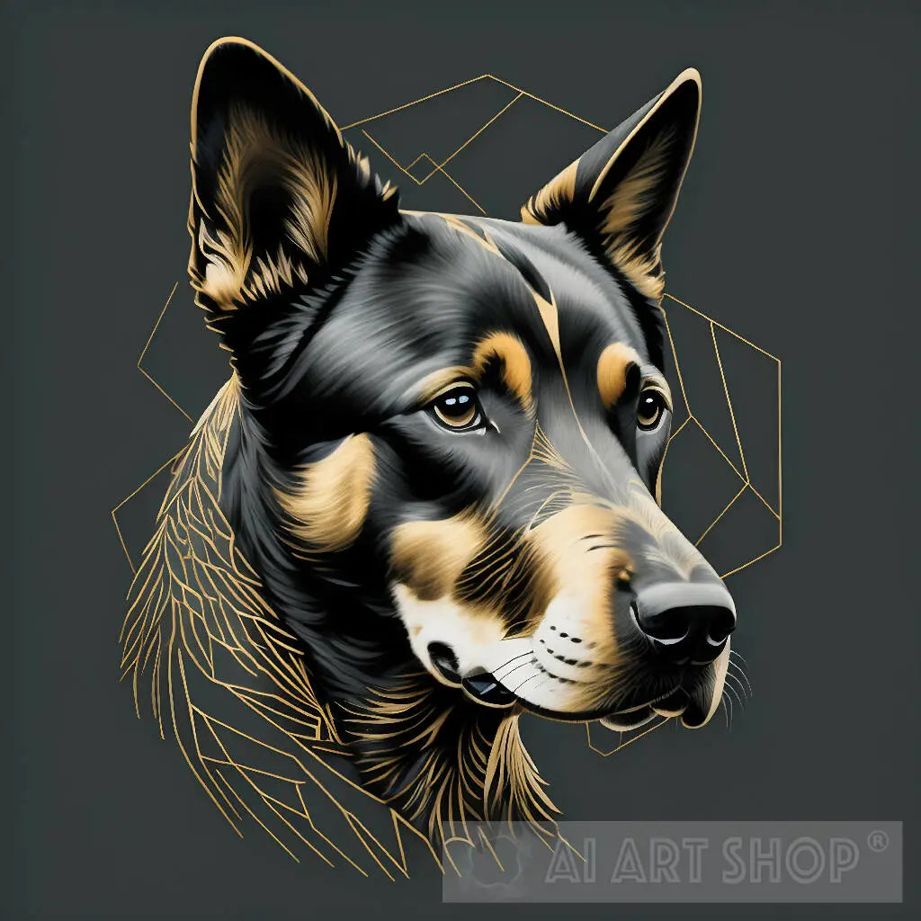 Kintsugi Inspired Dog Wall Art