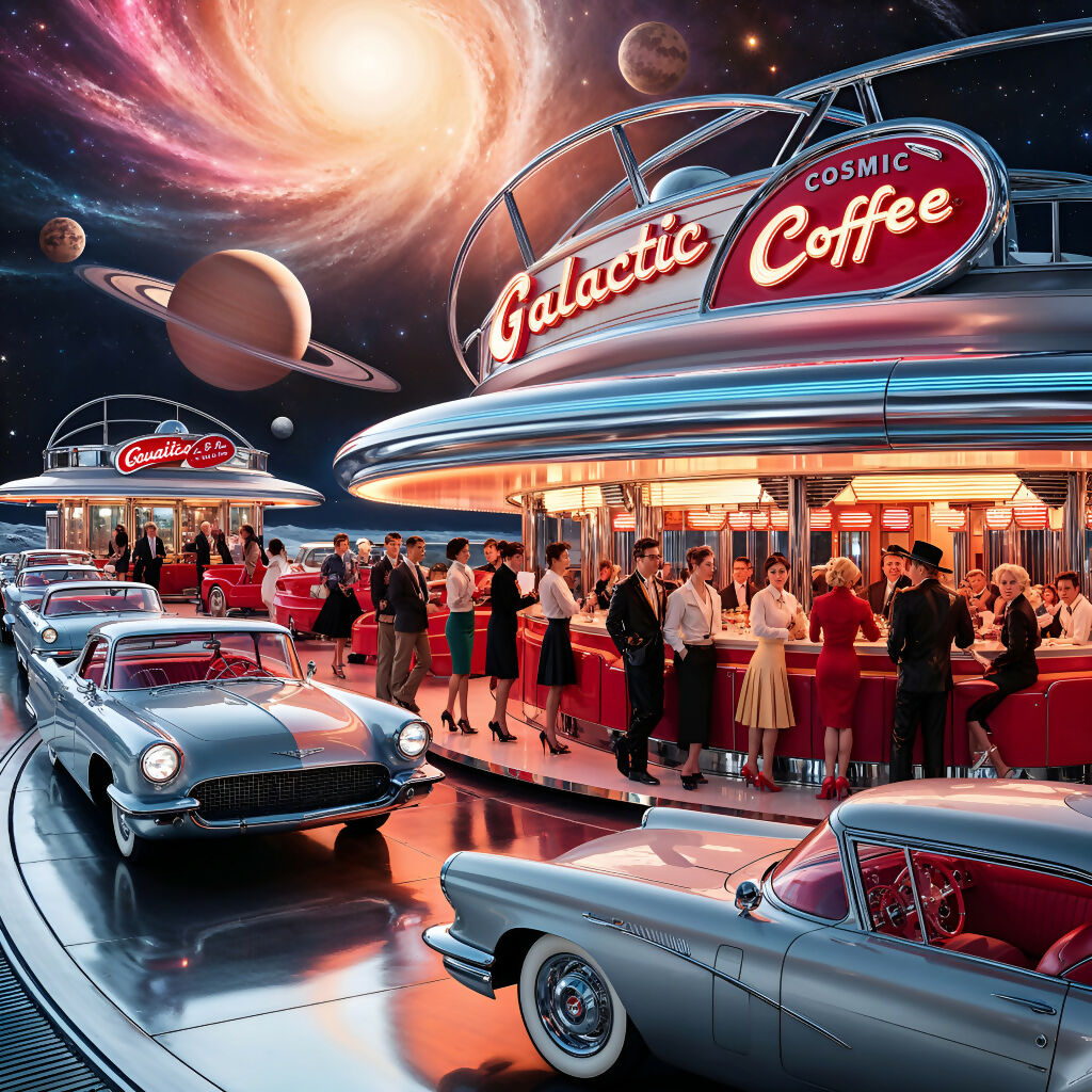 Blast from the Past: Retro-Futuristic Diner in Space | Explore the ...