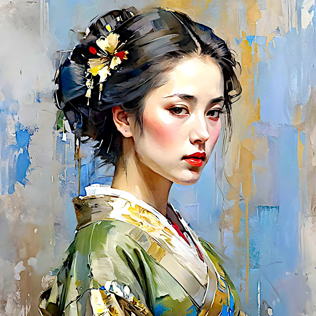 Geisha Girl painting