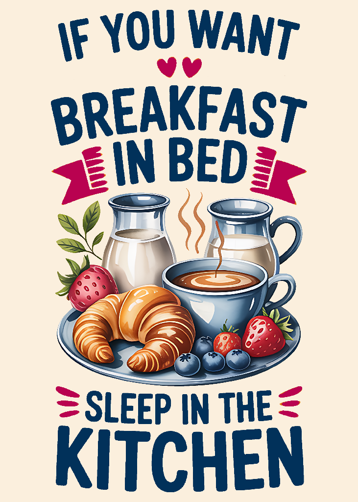 If you want breakfast in bed, sleep in the kitchen
