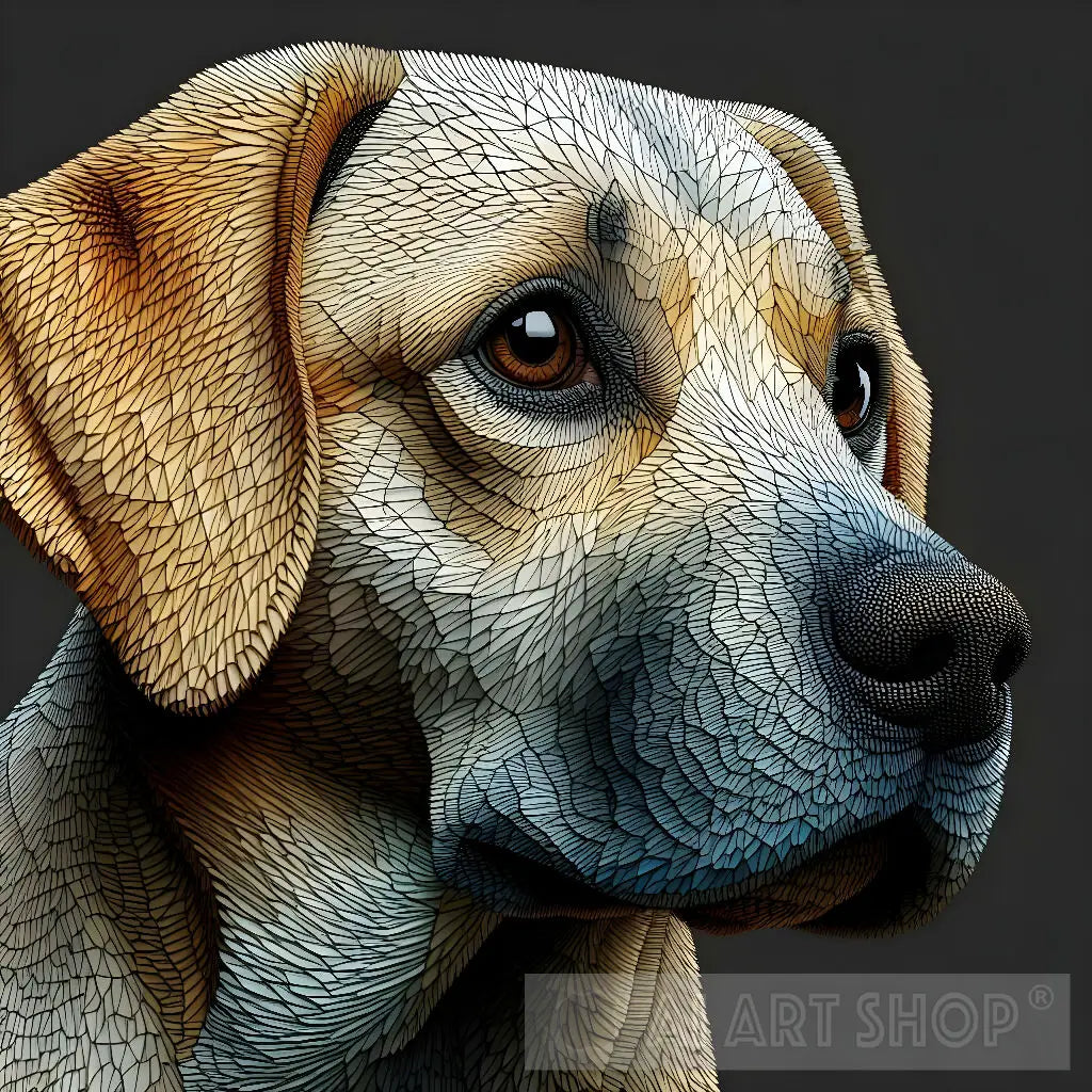 Labrador Retriever Wall Painting - Vibrant Canine Art for Animal Lo...