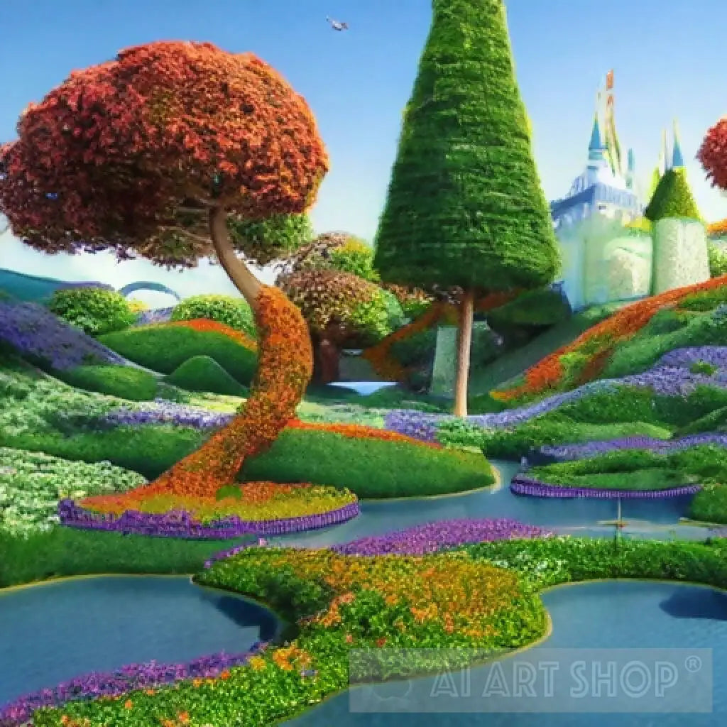 Landscape designed using artificial intelligence