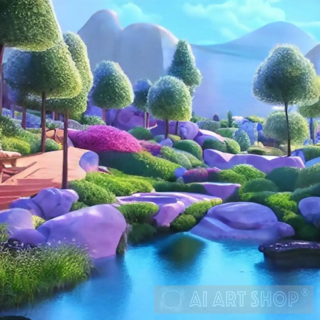 Landscape designed using artificial intelligence