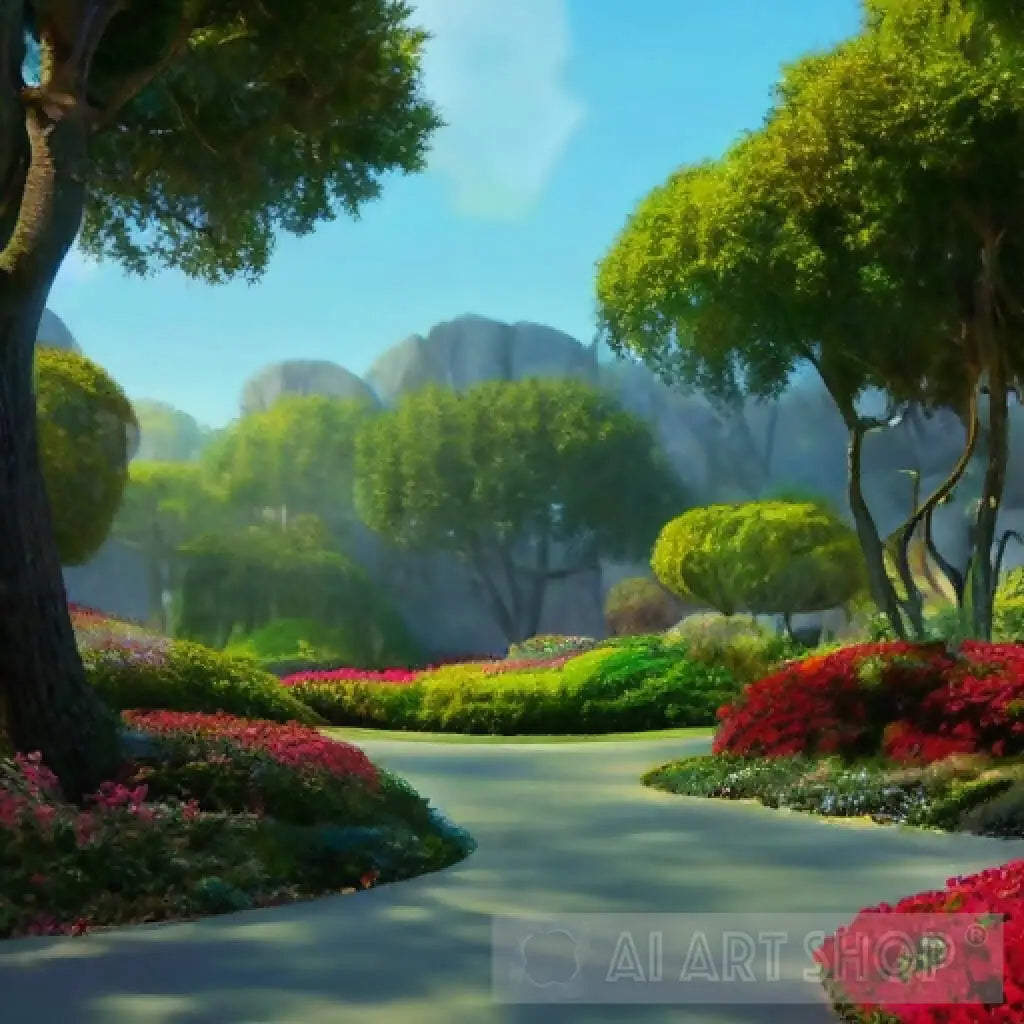 Landscape designed using artificial intelligence