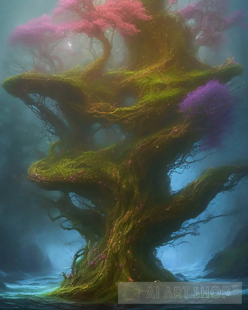 Landscape of a magical tree.
