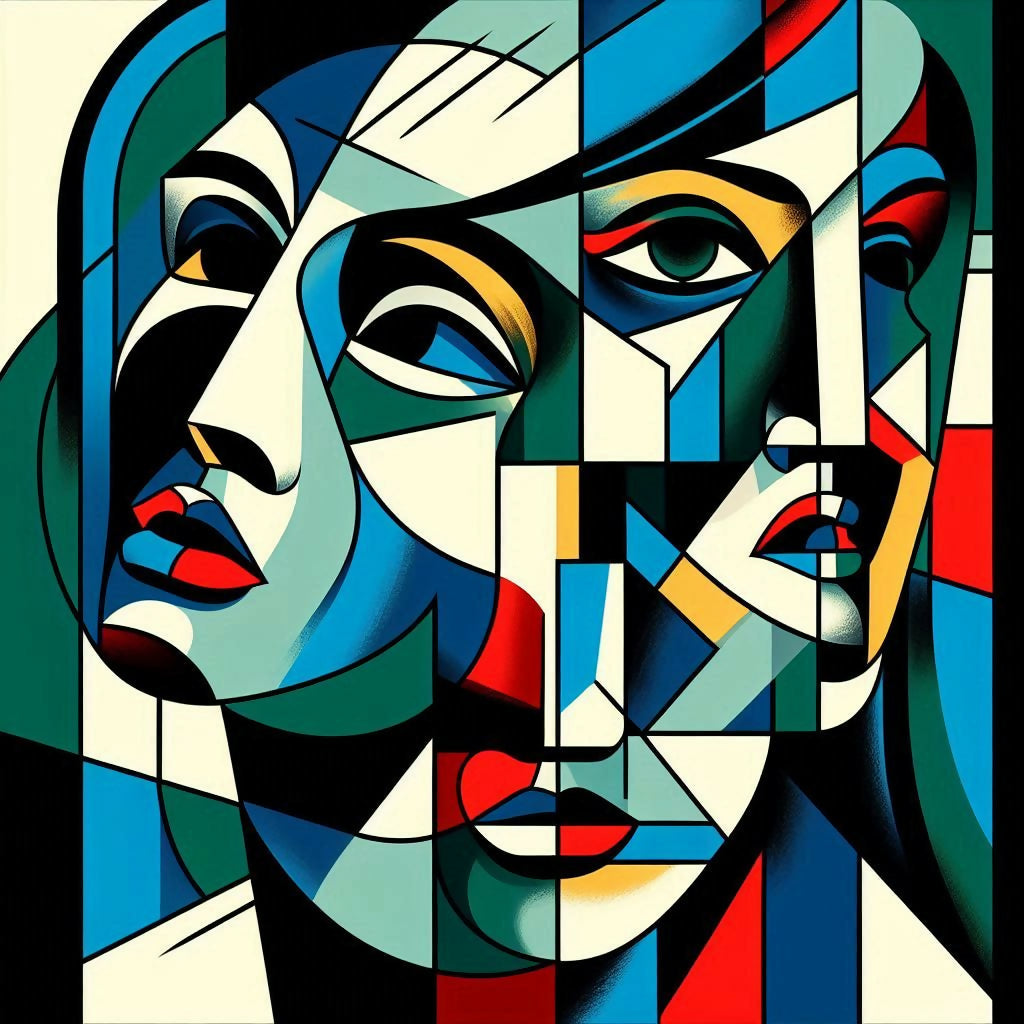 Abstract Cubist Portraits - Modern Art Masterpieces
