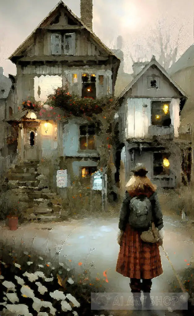 impressionist AI painting for sale for a miserable girl's