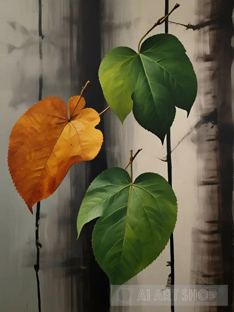 Letting Go: A Painting of Autumn Leaves