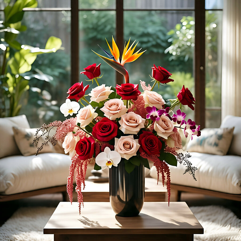 Eternal Bloom – Luxurious AI Still Life with Bird of Paradise | aia...