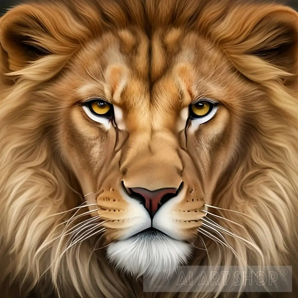 Close-up of lion's face