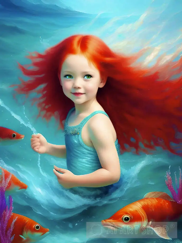 Little Mermaid & Fish