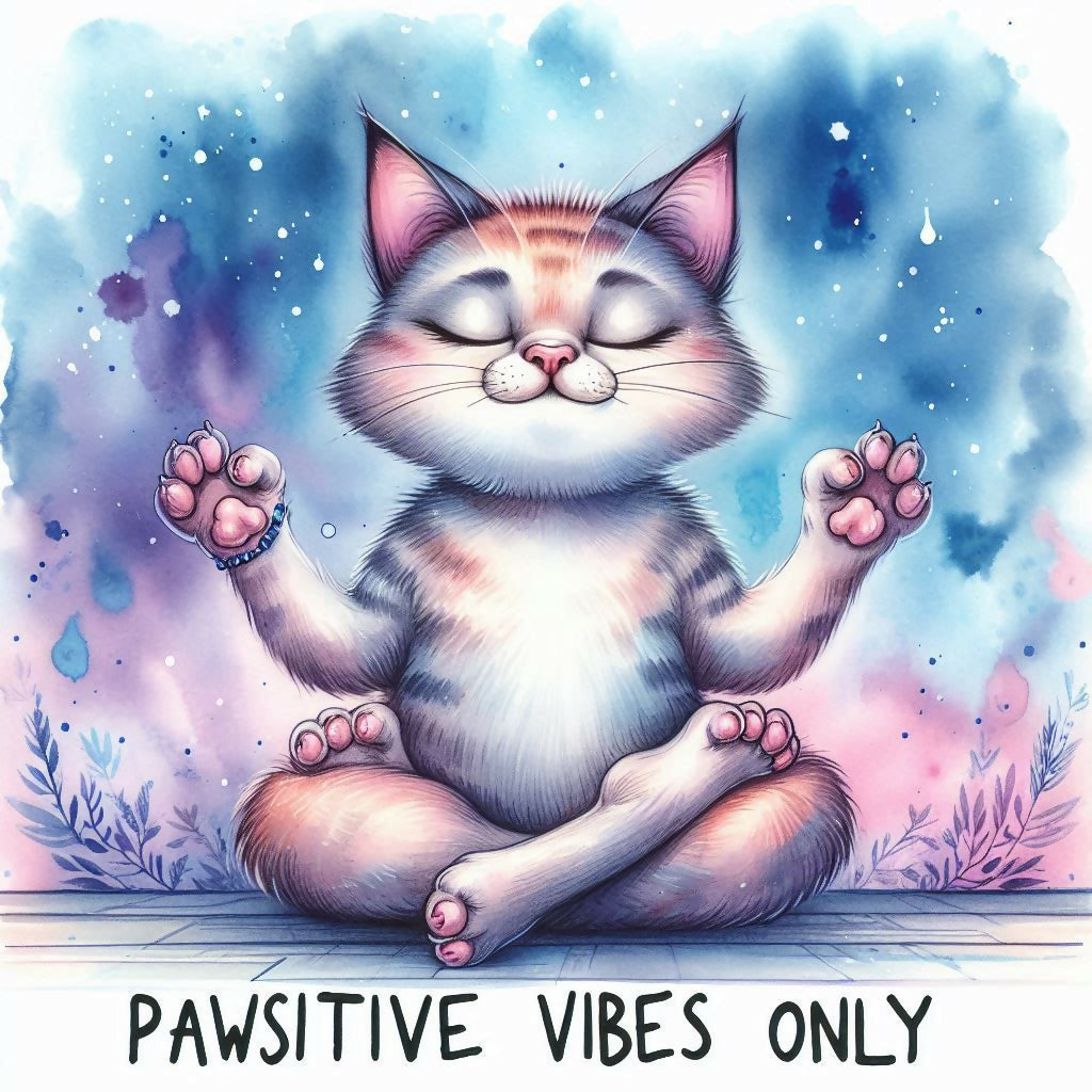 Cat Vibes Yoga Art – Playful & Relaxing Feline Yoga Poses