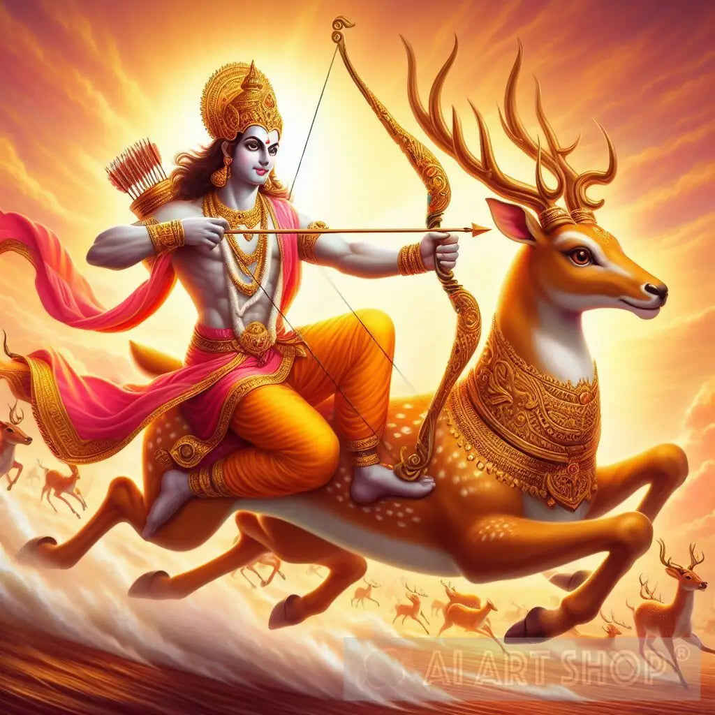 Lord Ram with Golden Deer