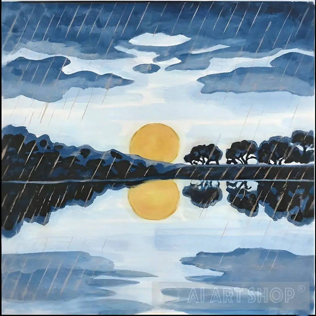 Luminous Rainfall Canvas