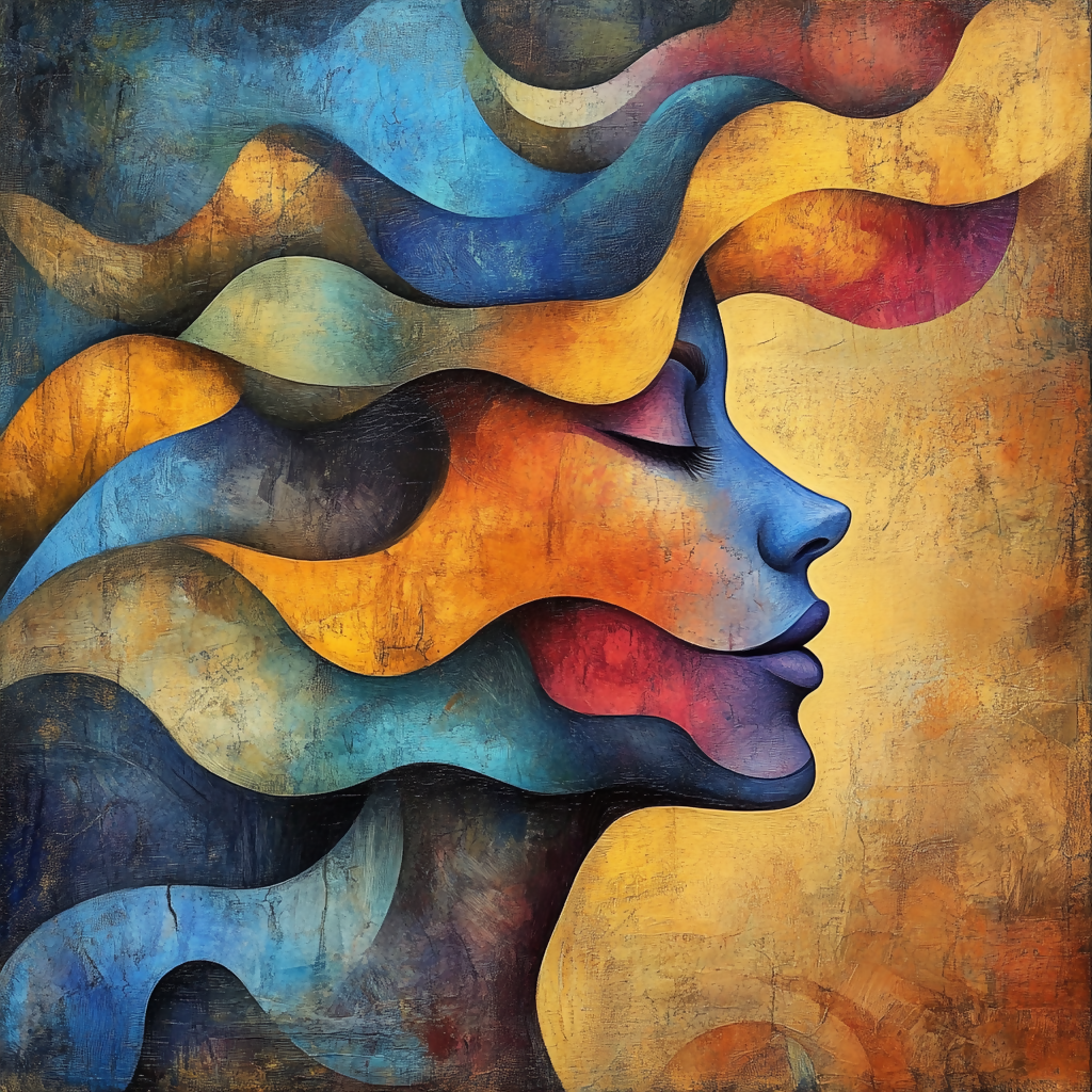 Abstract human psyche. Ideal work of art for the consultation of a ...