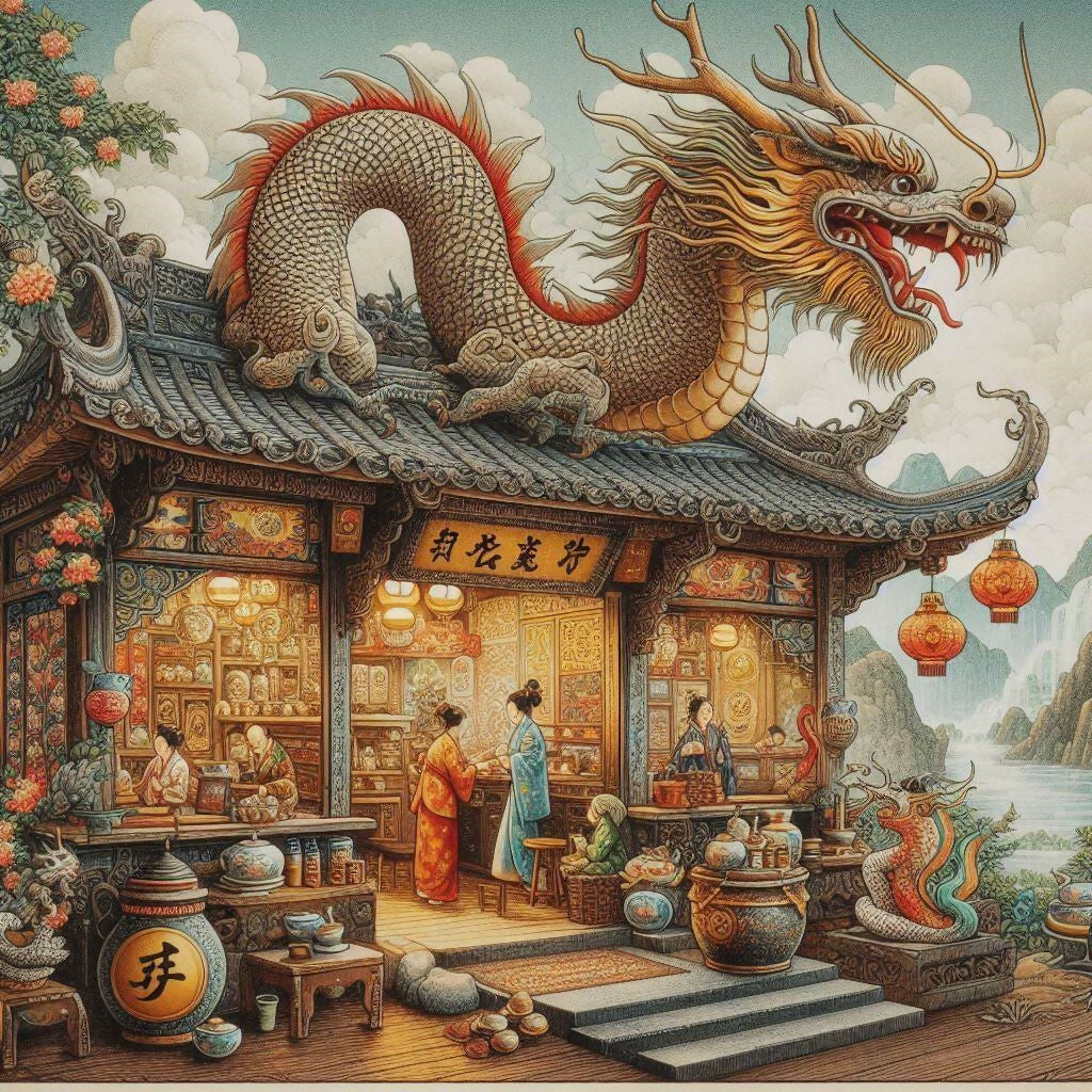Chinese Dragon Shop Guardian