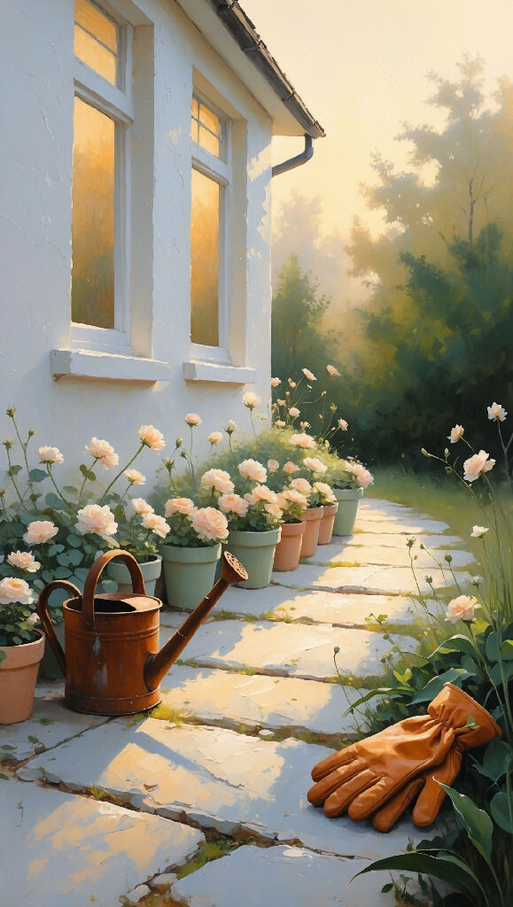 A serene and intimate minimalist oil painting with a prominent palette