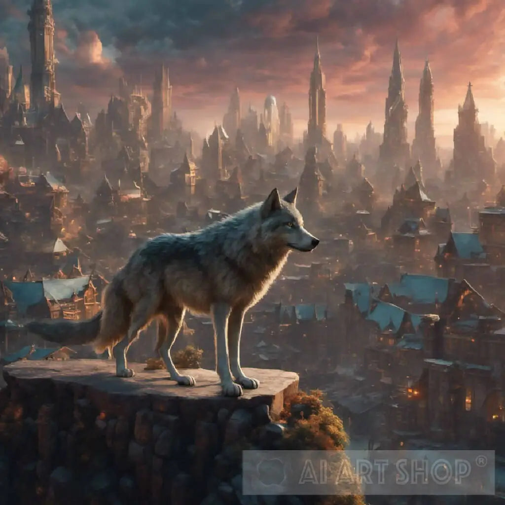 Majestic wolf in Utopia