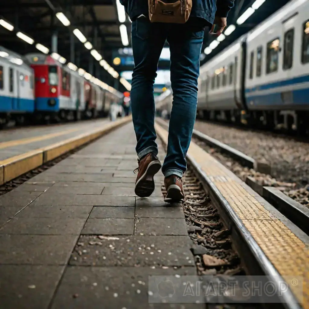 person, train, platform,nikond850,blurred,at, art, foot, foot step,...