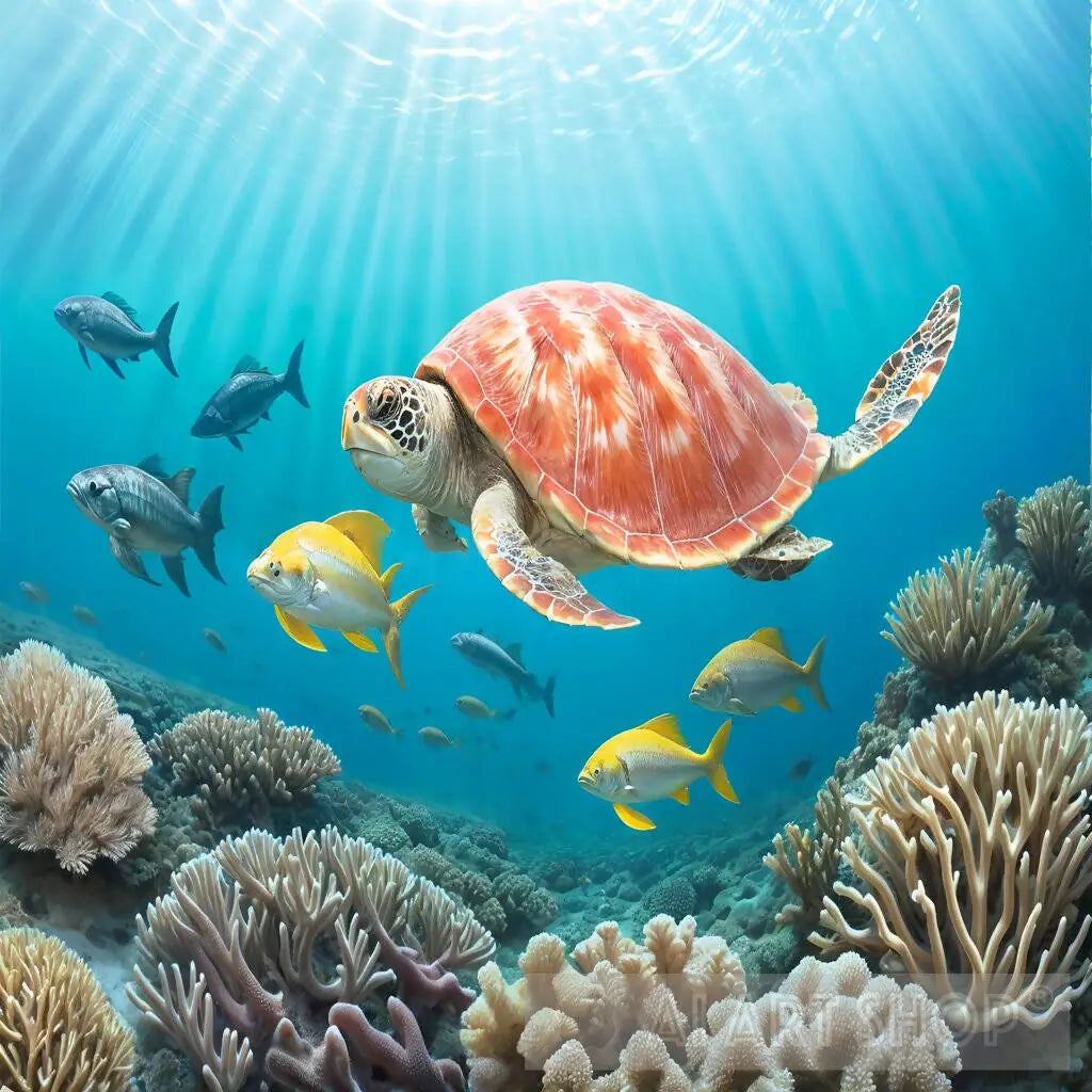marine life, fish, turtles, corals, ocean, nature