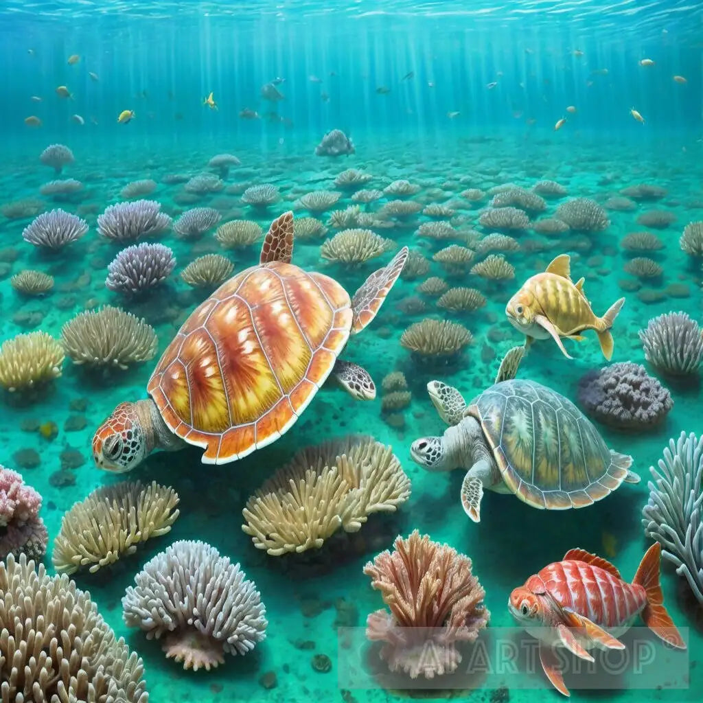 marine life, fish, turtles, corals, ocean, nature