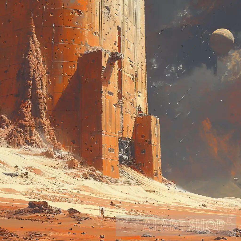 Mars Monolith: Sci-Fi Landscape Art