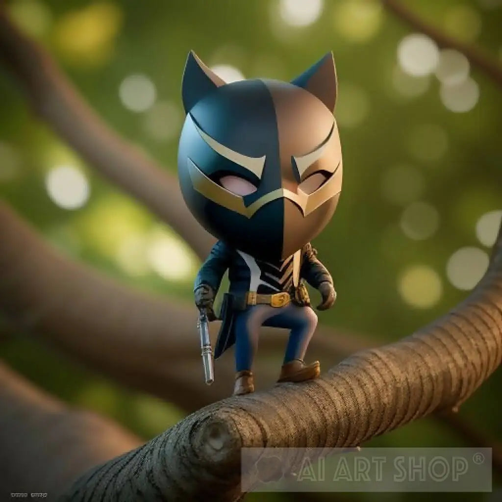 "Masked Vigilante's Silent Watch" "Enigmatic Gua...
