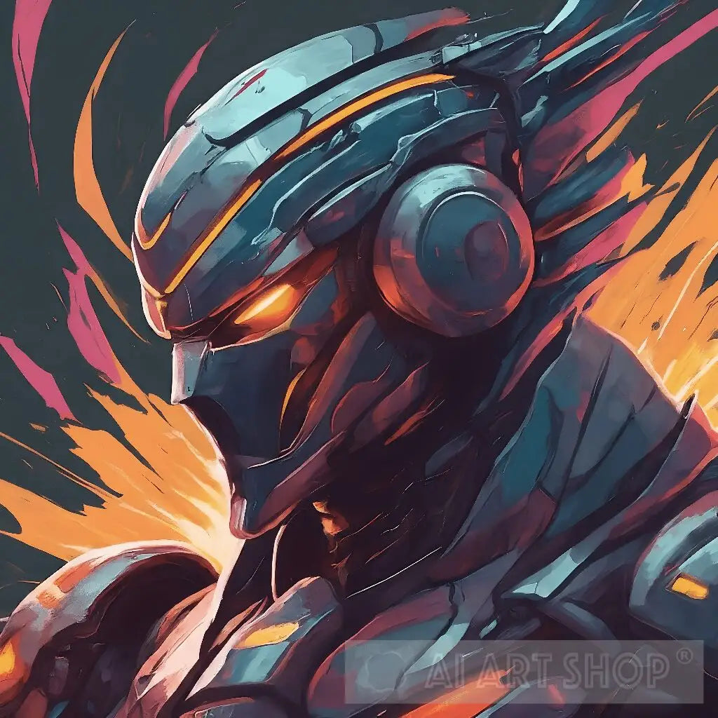 Mecha, robot, robot warrior, warrior, tech, android, Face, robot fa...