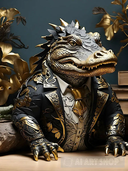 Mineral Alligator Wall art