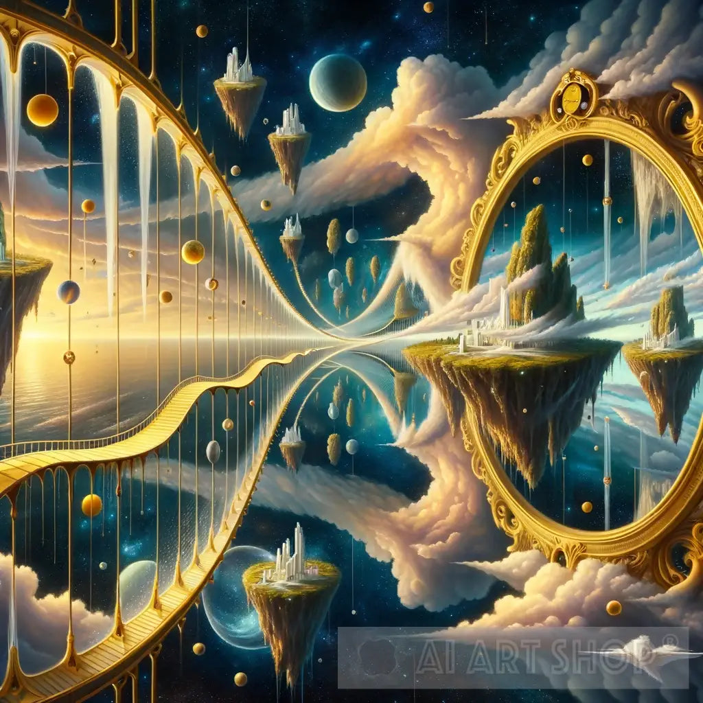 Surrealism Art - Mirror of Realities: Dual Dimensions