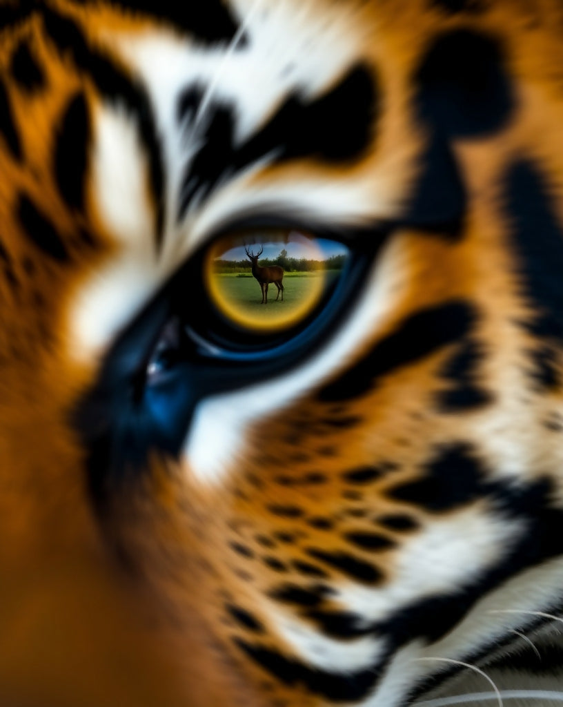 Inside the Tigers eye reflection of life
