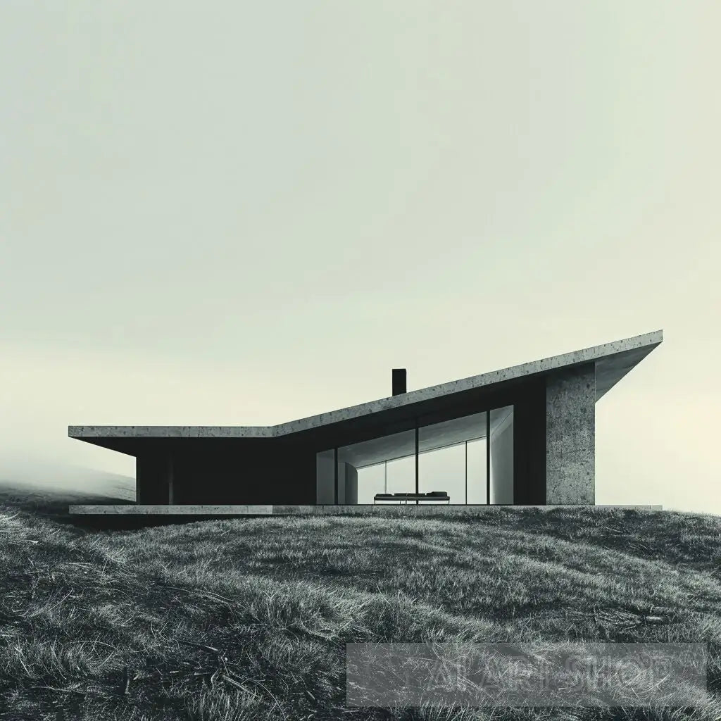 Modern Horizon Retreat - Sleek Minimalist Architecture in Natural S...