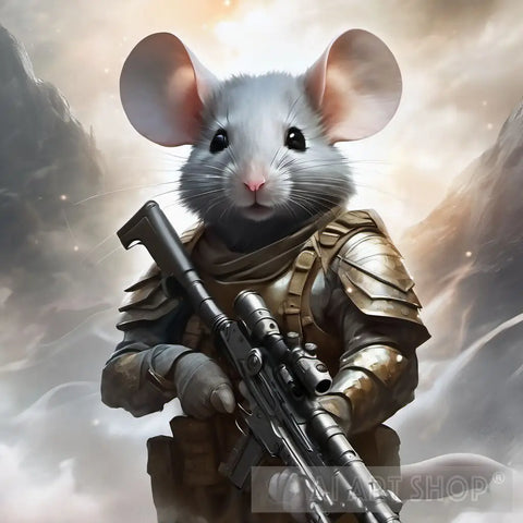 Mouse as soldier.