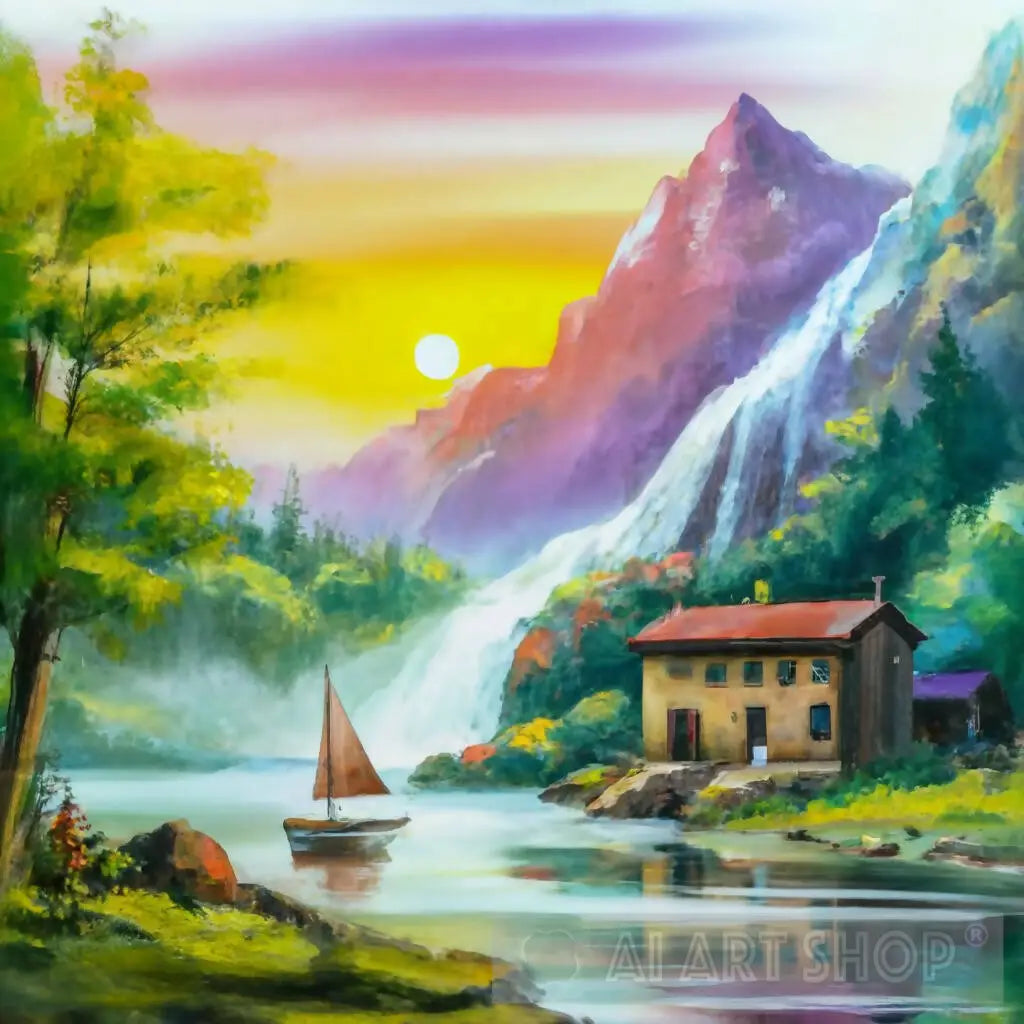 Multicolored landscape.