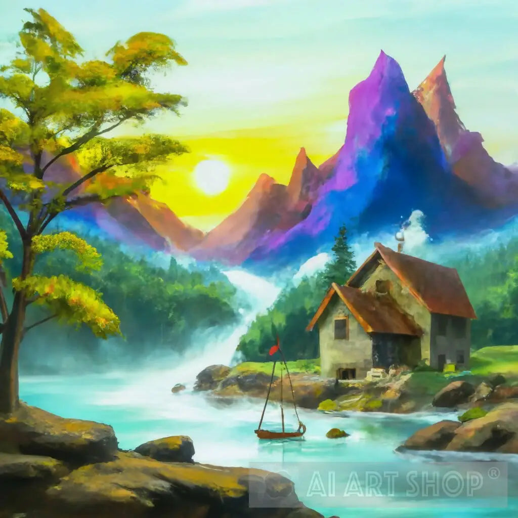 Multicolored landscape.