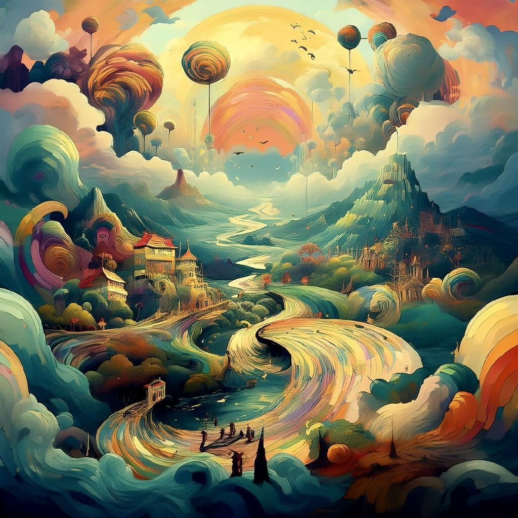 Cosmic dreamscape, cosmic, dreams, landscape, Art, artwork, paintin...