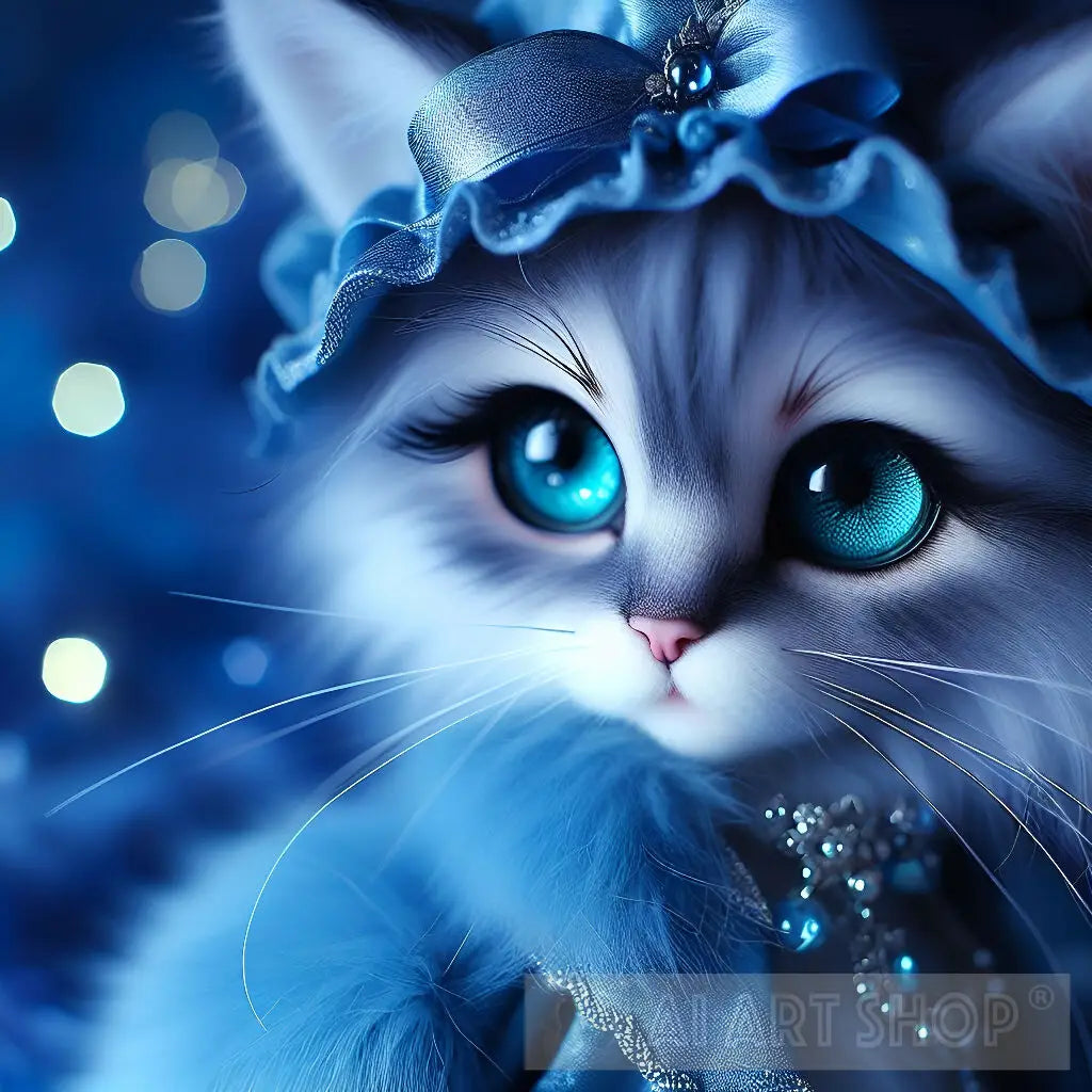 mysterious cat in the moonlight