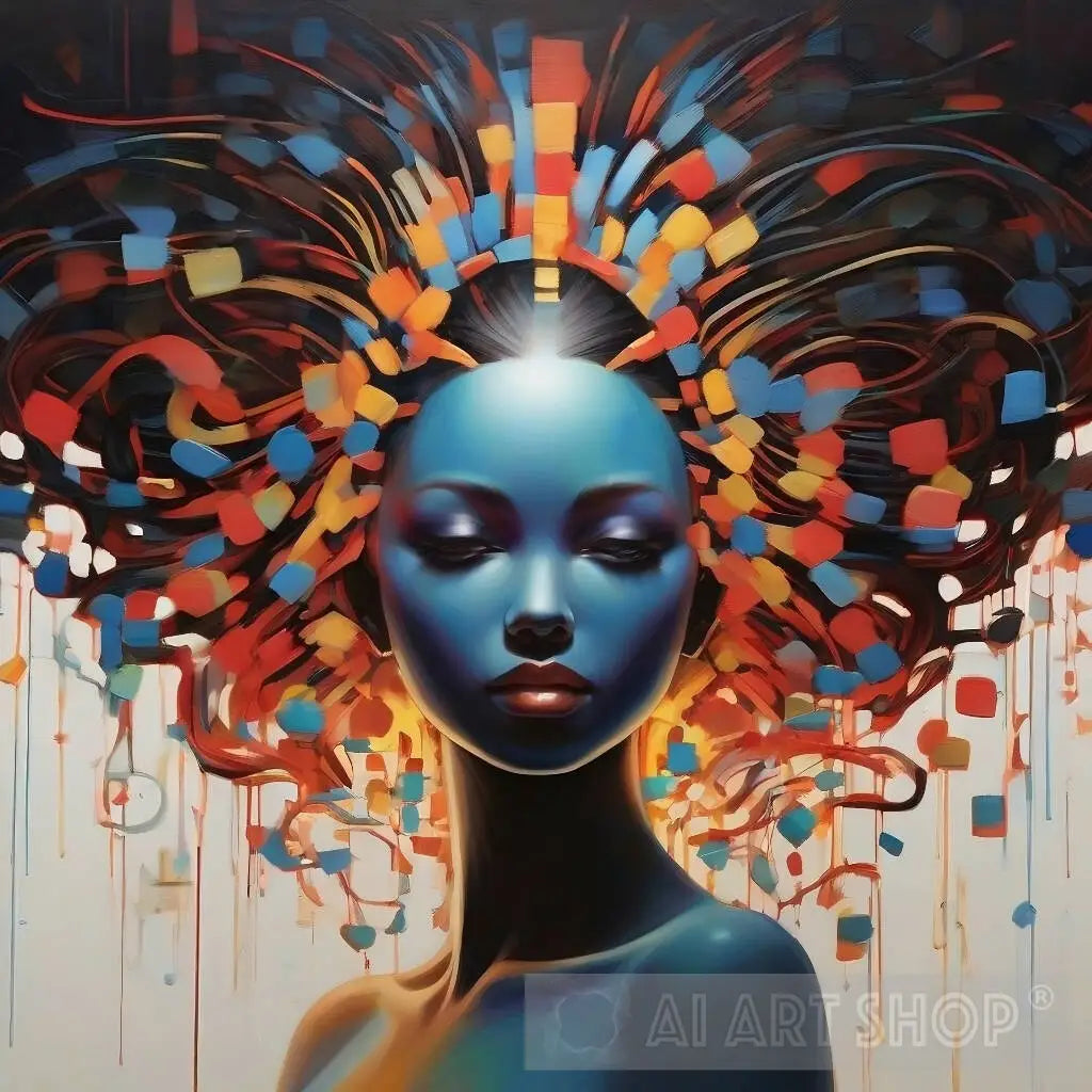 Mysterious Girl, Enigmatic Beauty, Intriguing Art, Secretive Aura,