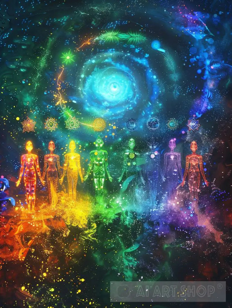 neon, blacklight, rainbow, colourful, energetic, healing, chakra